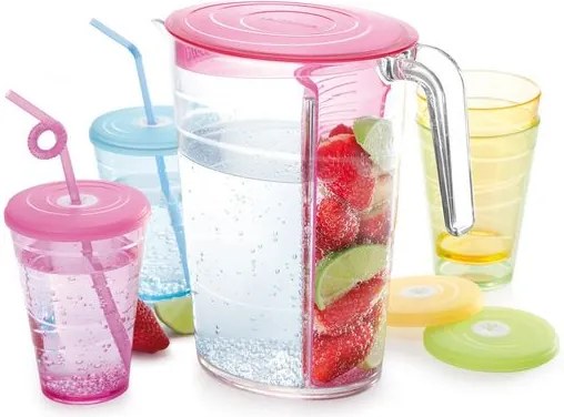 TESCOMA Džbán myDRINK 2,5 l, 4 poháry s víčkem, zelená