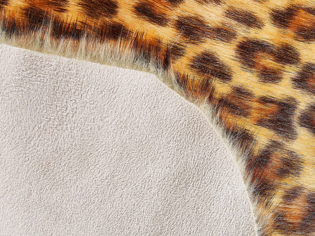Hnědý leopardí koberec NAMBUNG Beliani