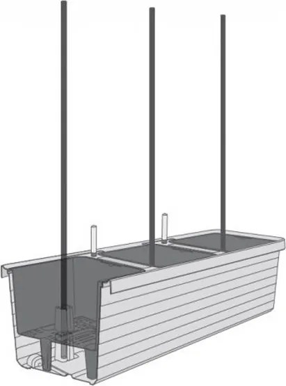 Plastia Velkoobjemový truhlík Berberis TRIO 117 cm - terakota 190203