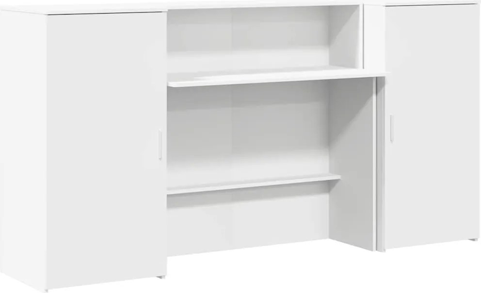 Recepční stůl bílý 200x50x103,5 cm kompozitní dřevo 3324214