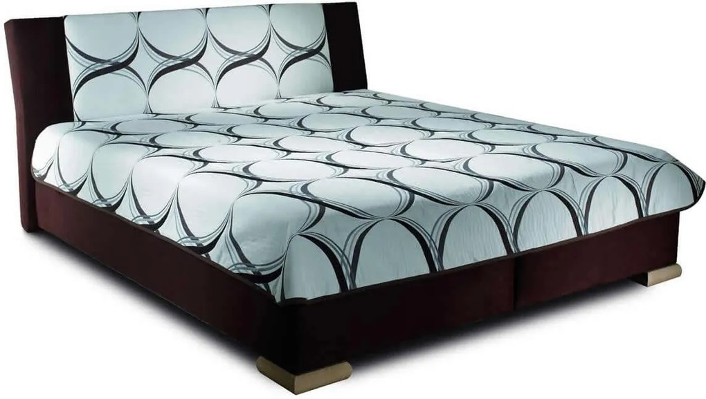Zvýšená čalouněná postel ADELE, s úložným prostorem
