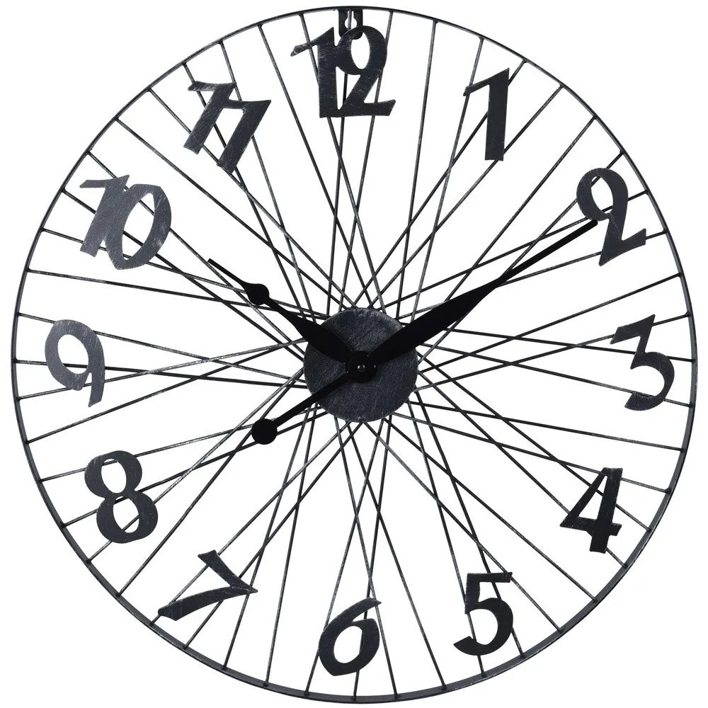 Nástěnné hodiny, dekorativní kolo kolo, O 60 cm