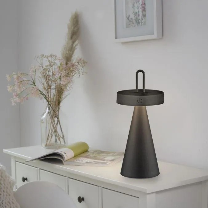 LD 19302-18 ALWA LED stolní lampa na baterie černá stmívatelné dotykem IP44 vnitřní i venkovní 2700K - JUST LIGHT