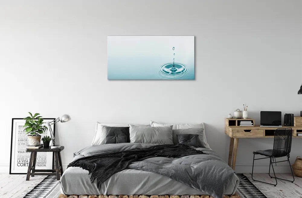 Obrazy na plátně Kapka vody close-up 100x50 cm