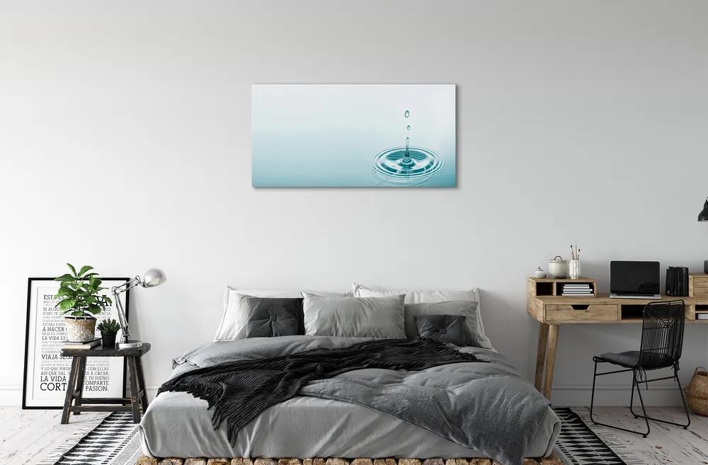 Obrazy na plátně Kapka vody close-up 125x50 cm