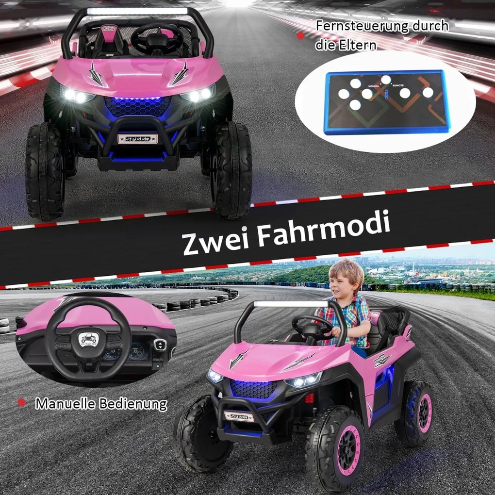 Costway Dětské auto, pojízdné terénní auto se 2 sedadly
