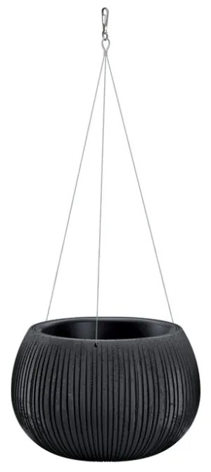 PROSPERPLAST Závěsný květináč - BETON BOWL WS Průměr: 37 cm, Barva: beton