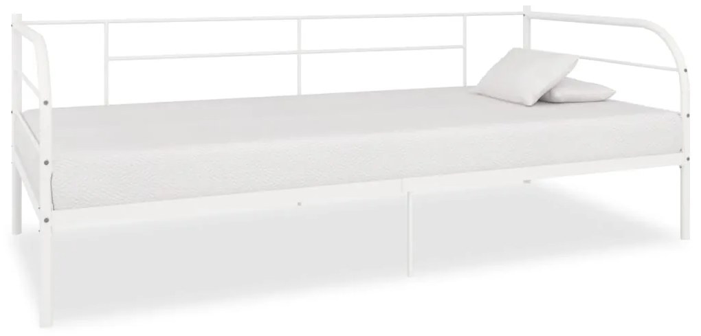 Rám denní postele bílý kov 90 x 200 cm - Default Title