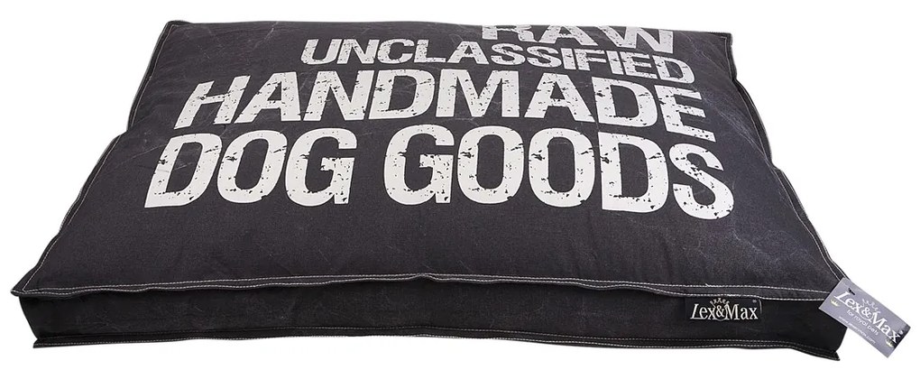 Lex & Max Luxusní potah na pelíšek pro psa Lex & Max Raw 75 x 50 cm | antracit