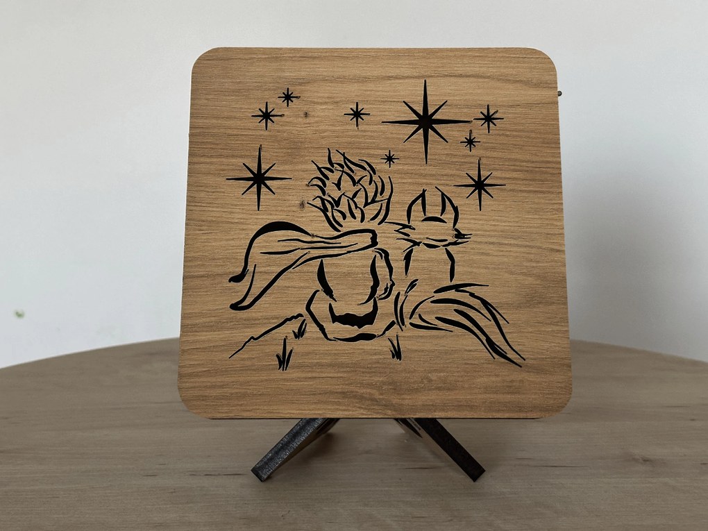Li-Go "Malý princ" lampa 19x19 cm provedení povrchu: ořech
