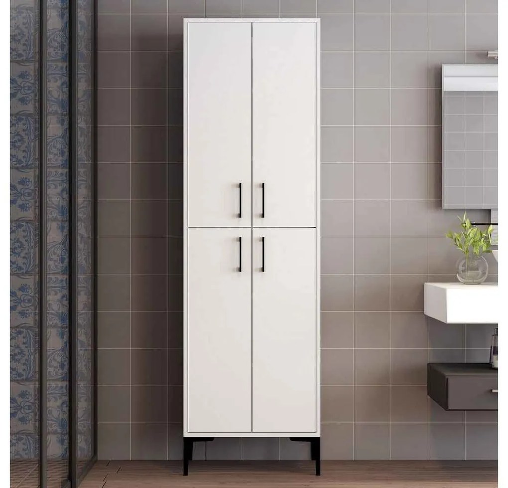 Designová víceúčelová skříň Zaidin 200 cm bílá