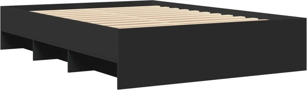 Rám postele černý 135 x 190 cm kompozitní dřevo 3295689