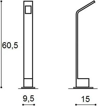 AZZ AZ3482 LED Venkovní sloupkové svítidlo Azzardo Agape 60 dark grey AZ3482 6W 480lm 3000K IP54 9,5cm tmavě šedé - AZZARDO