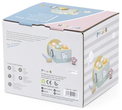 Dřevěná zatloukačka s kladívkem Viga 44097 PolarB Iglu
