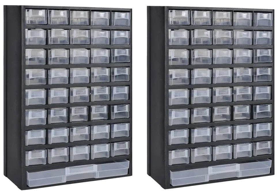 Box na nářadí se 41 zásuvkami 2 ks plastový 275657
