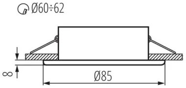 Podhledové svítidlo Kanlux MARIN CT-S80-SN saténový nikl 04704