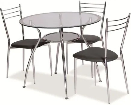 Stůl FINEZJA A 90x90 stříbrný