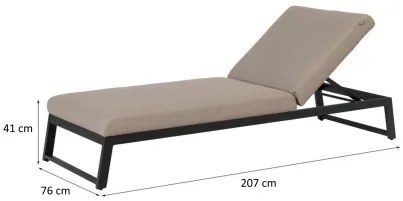 Doppler Melia LIKA-TEX® mocca - luxusní zahradní lehátko