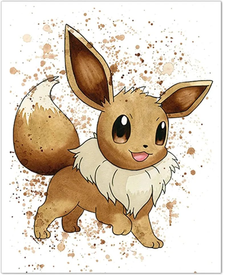 Obraz s motivem Pokémon - 4 rozměry Rozměr: 13x18 cm, Varianta: Eevee