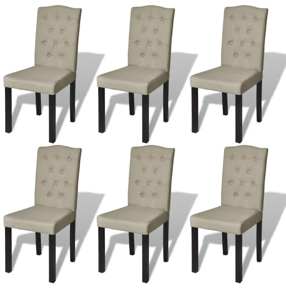 Jídelní židle 6 ks velbloudí textil 160790