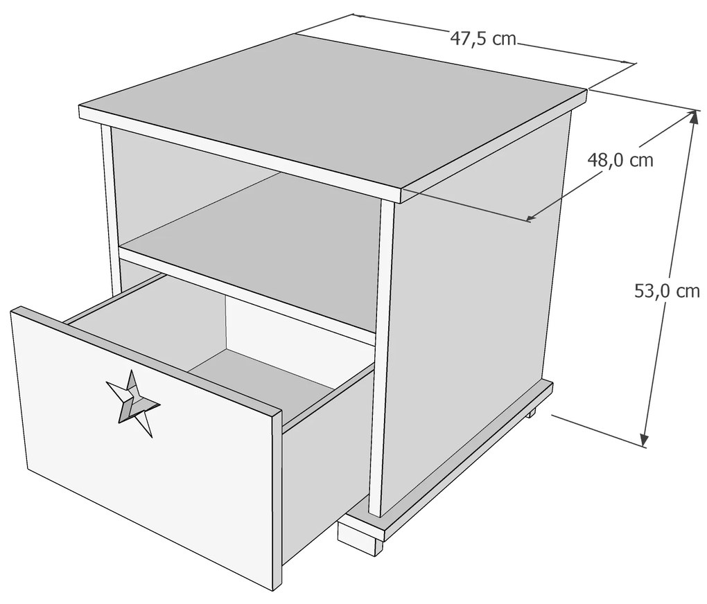 BabyBeds Dětská sestava - hvězdičky Barevné provedení: Ořech