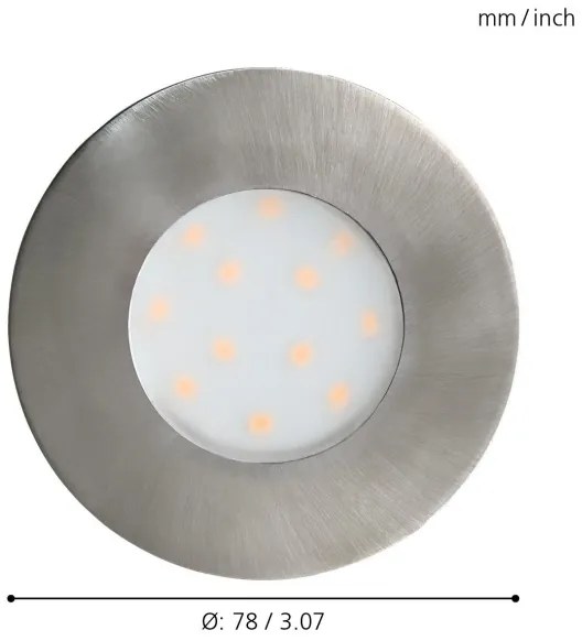 Eglo 96415 - LED Venkovní podhledové svítidlo PINEDA-IP LED/4,9W IP44