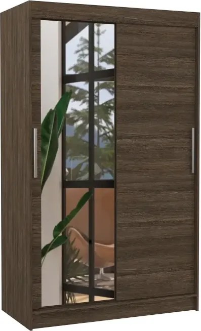 Skříň posuvná se zrcadlem BARIO 120 choco