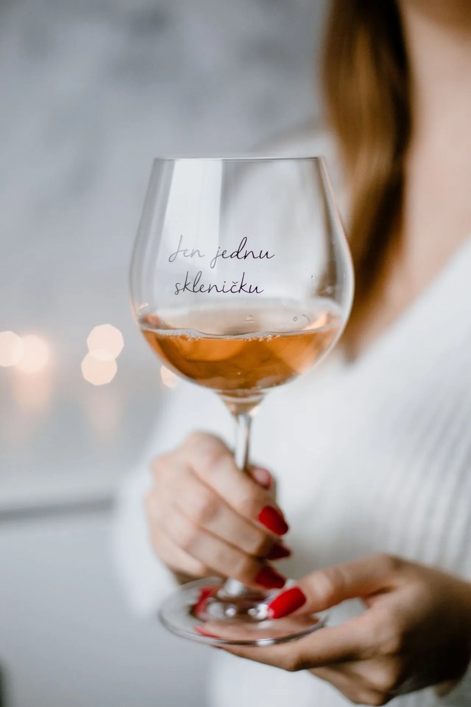 Bella Rose Velká sklenice na víno Jen jednu skleničku, čirá barva, sklo, 610 ml