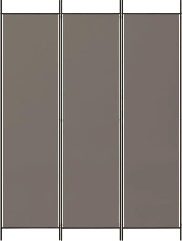 vidaXL 3dílný paraván 150x220 cm textil [350196] Barva: Černá