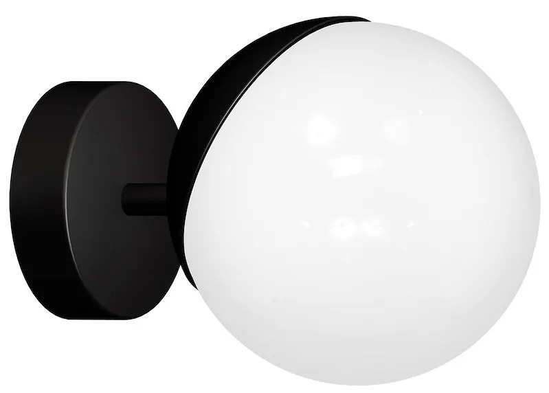 Nástěnné svítidlo Sfera, 1x bílé skleněné stínítko, b