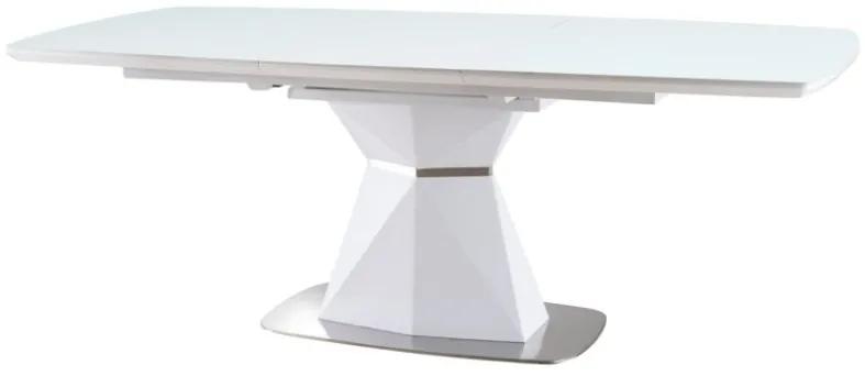 Rozkládací jídelní stůl 160-210 cm Cecelia (bílá + bílá) (pro 8 a více osob). 1050067