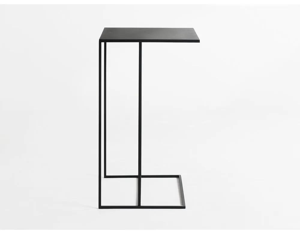 Černý kovový odkládací stolek CustomForm