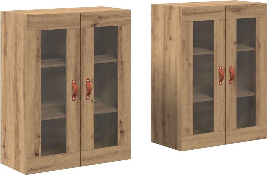 Nástěnné skříně 2 ks Artisanový dub 69,5 x 34 x 90 cm 3334300