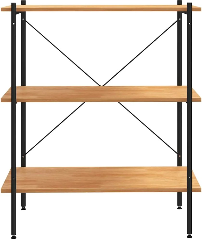 3patrový regálový díl černý a dubový 80 x 40 x 92 cm 336340