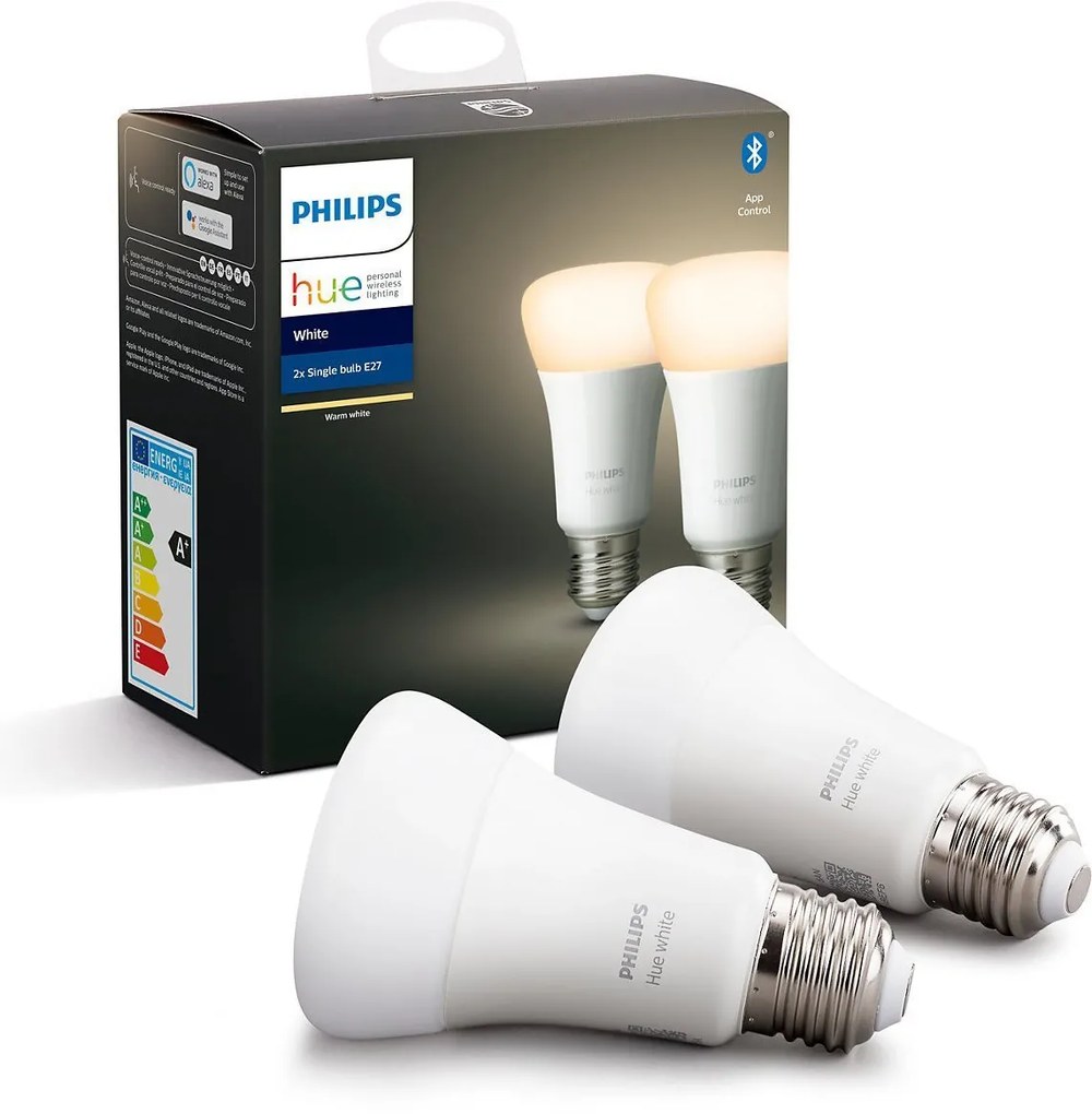 Led žárovka philips hue white 9w e27 set 2ks