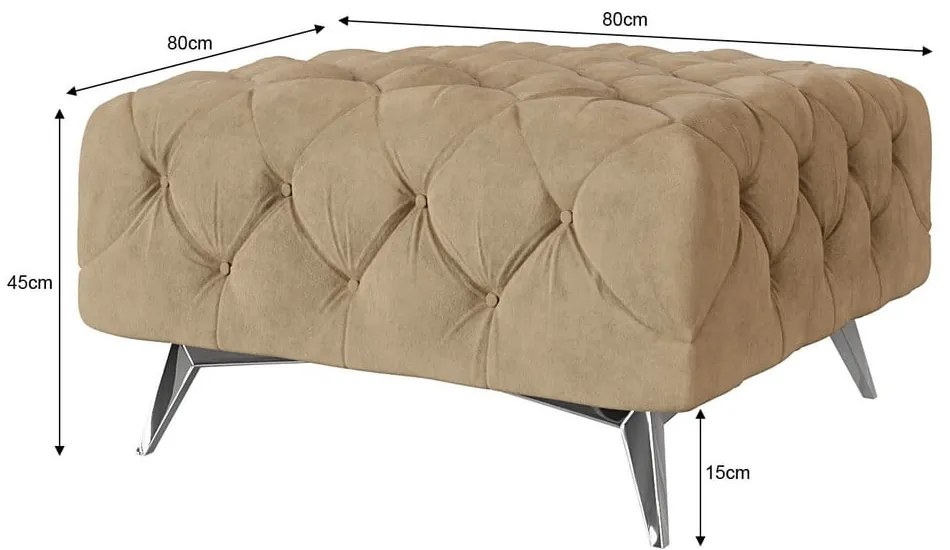 Světle hnědá sametová podnožka Chelsea – Ropez