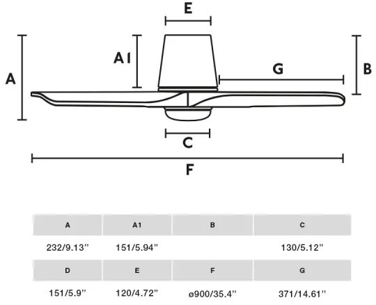 FARO 33837-1TW-LED Stm. vent. HEYWOOD TUB S 10W/230V borovice/černá pr. 90 cm+DO