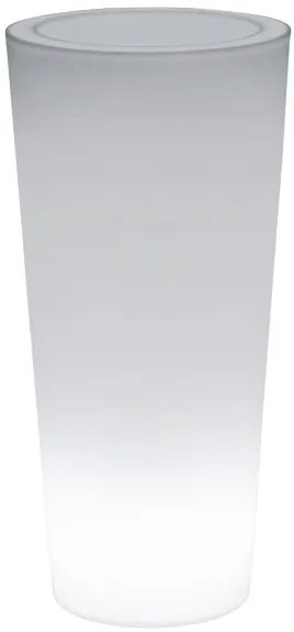 Plust - Svítící květináč ILIE LIGHT, Ø 37 x 75 cm - bílý