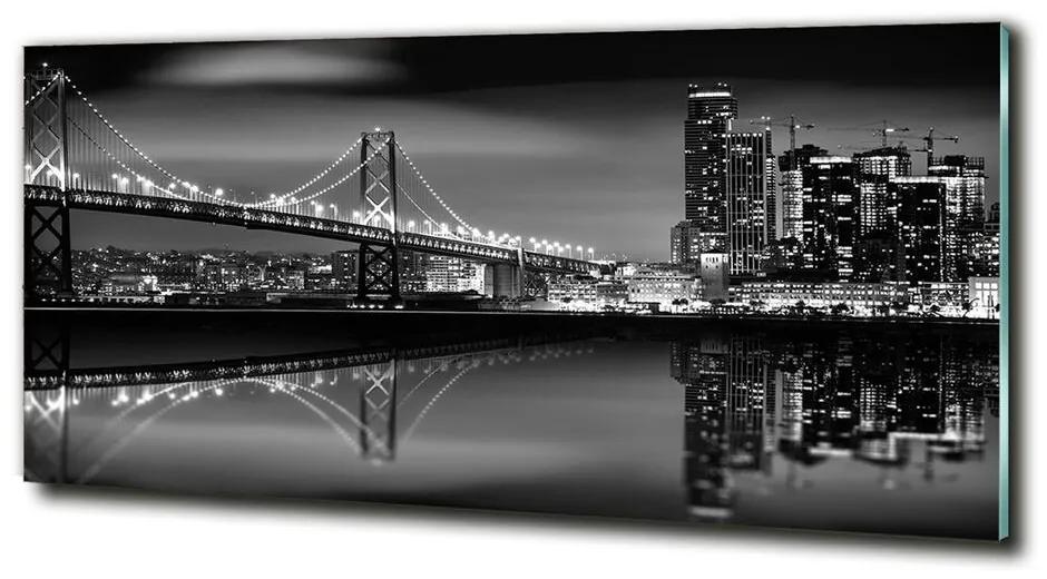 Wallmuralia Foto-obraz fotografie na skle San Francisco noc 125x50 cm