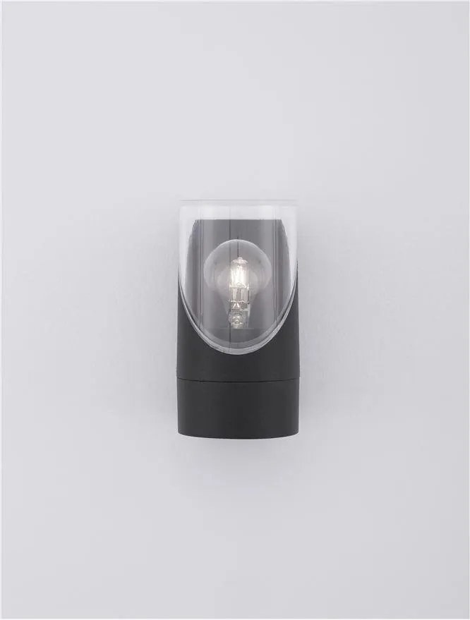 NV 9492720 Venkovní nástěnné svítidlo SELENA antracitový hliník a čirý akryl E27 1x12W 220-240V bez žárovky IP65 - NOVA LUCE