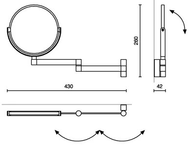 Kosmetické zrcadlo Linea ZACK