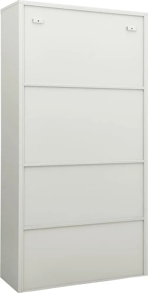 Kancelářská skříň světle šedá 90 x 40 x 180 cm ocel 335947