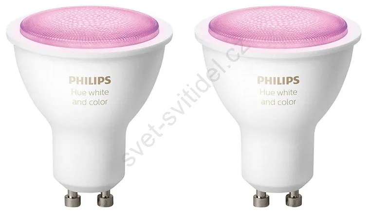 Philips SADA 2x LED Stmívatelná Philips White And Color Ambiance Hue GU10/4,3W/230V P3099