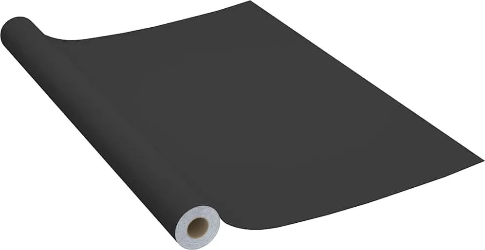 Samolepící tapeta na nábytek černá 500 x 90 cm PVC 146123