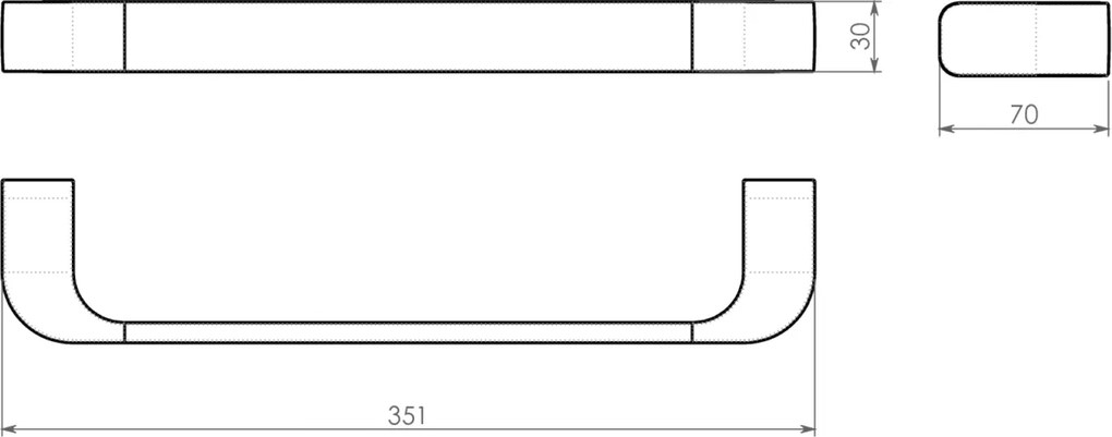 Gedy Gedy, OUTLINE držák ručníků 350mm, černá mat, 32213514