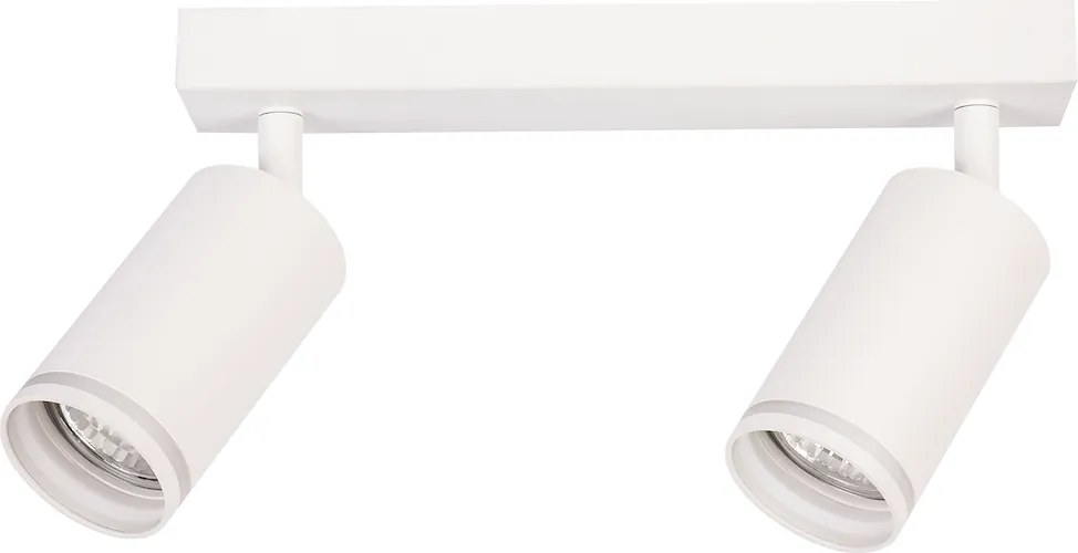 Bodové svítidlo Pipe Ring, 2x bílé kovové stínítko, w