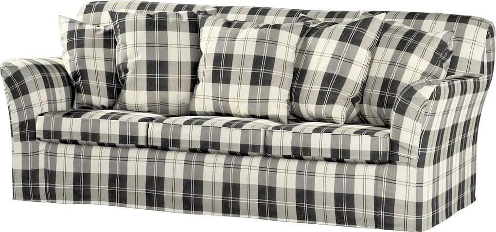 Potah na pohovku IKEA  Tomelilla 3-místná nerozkládací barva černá látka pletený vzor, vzorované