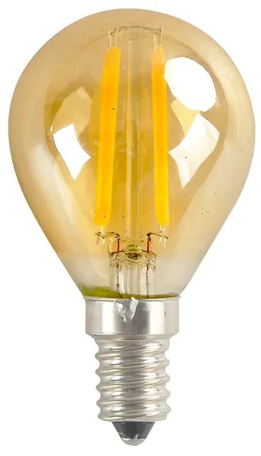 Diolamp Retro LED Filament žárovka Mini Globe Amber P45 4W/230V/E14/2700K/390Lm/360°/DIM