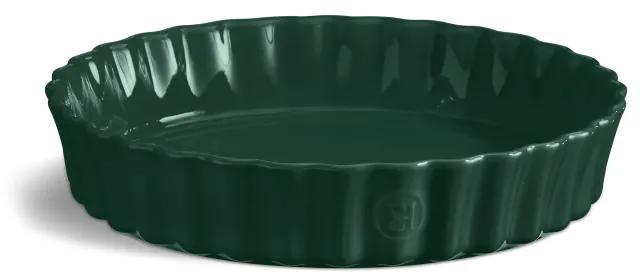 Emile Henry hluboká koláčová forma 28 cm, cedrově zelená, 076028