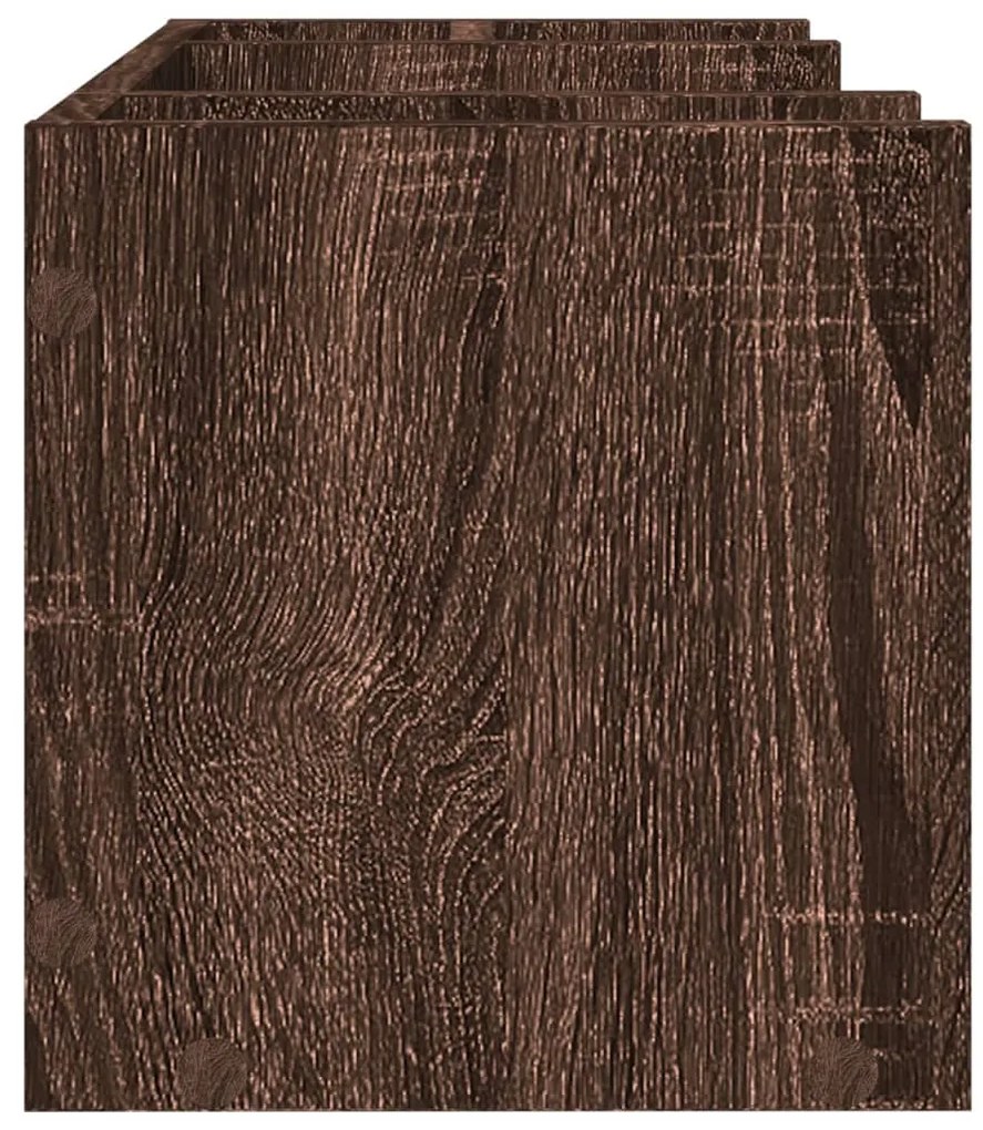 Stolní organizér hnědý dub 44,5 x 24 x 25 cm kompozitní dřevo